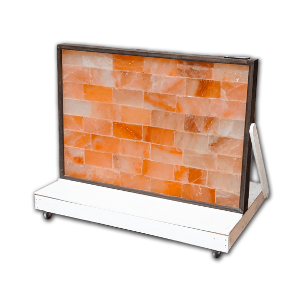 Pedestal base for 4′ wide salt wall panels - Sauna Zen