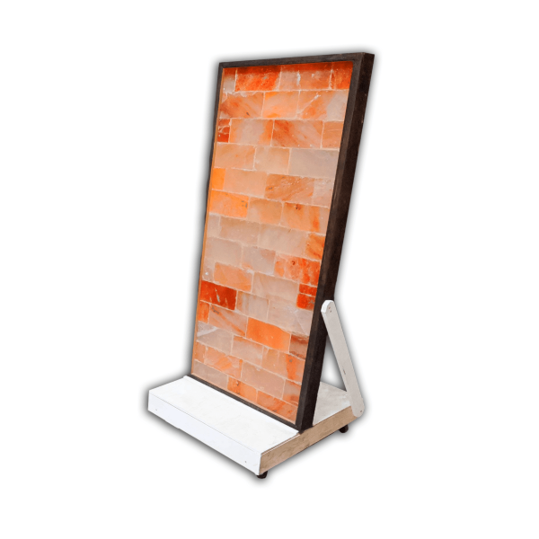 Pedestal base for 2′ wide salt wall panels - Sauna Zen